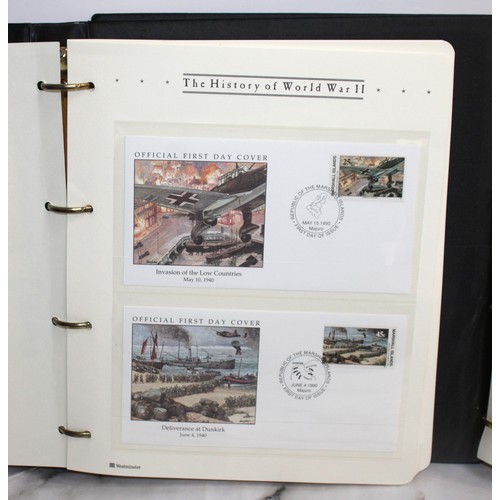 3 x Folders Containing Official First Day Covers The History Of World ...