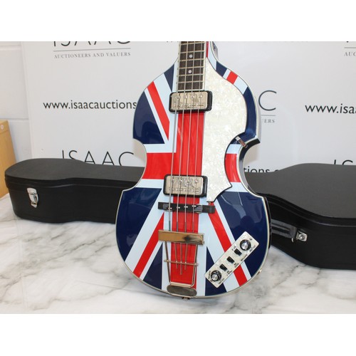 A Hofner 125th Anniversary Union Jack Diamond Jubilee Violin Bass ...