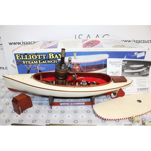 ELLIOTT BAY STEAM LAUNCH BOAT As Found Only With Box Top With ...