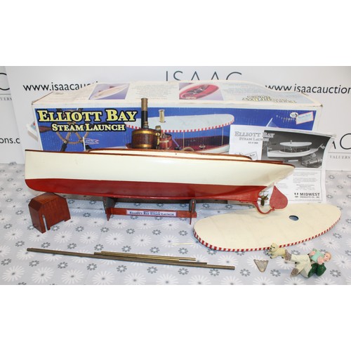 ELLIOTT BAY STEAM LAUNCH BOAT As Found Only With Box Top With ...