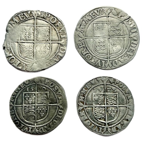 Elizabeth I coinage (4), shillings & sixpences, 1560-1598 AD. second ...