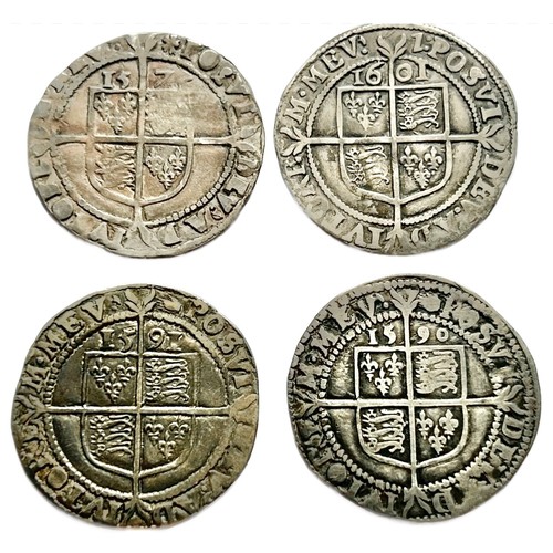 Elizabeth I sixpences (4), 1576-1601 AD. Third & fourth issue, sixth ...