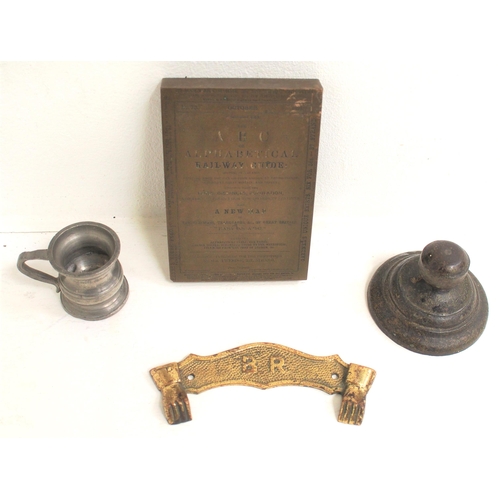 Midland Railway C/I paperweight, BR toilet roll holder, LMS Hotels ...