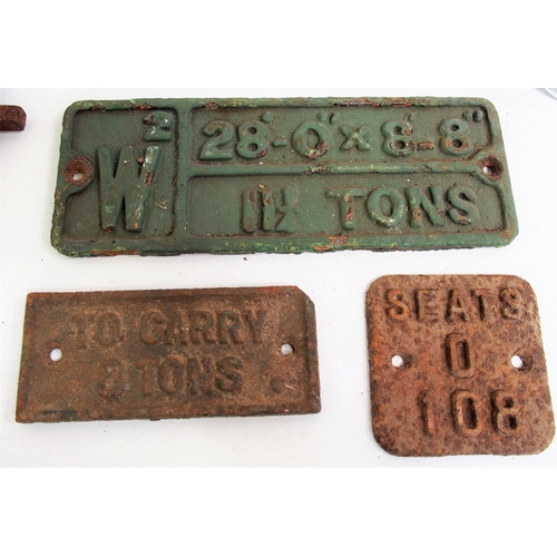 Miscellaneous hardware including steel cased phone, C/I wagon plates ...