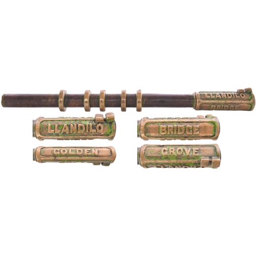 285 - A Webb and Thompson large train staff, LLANDILO BRIDGE-GOLDEN ...