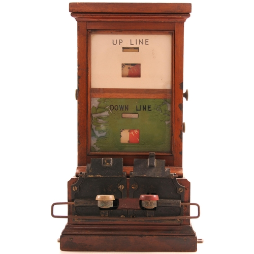916 - GWR Spagnoletti block instrument for double line, flaking to ...
