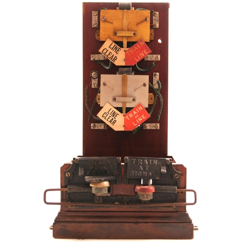 916 - GWR Spagnoletti block instrument for double line, flaking to ...