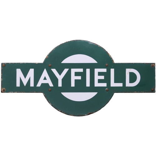 363 - A Southern Railway target sign, MAYFIELD, from the Cuckoo Line ...