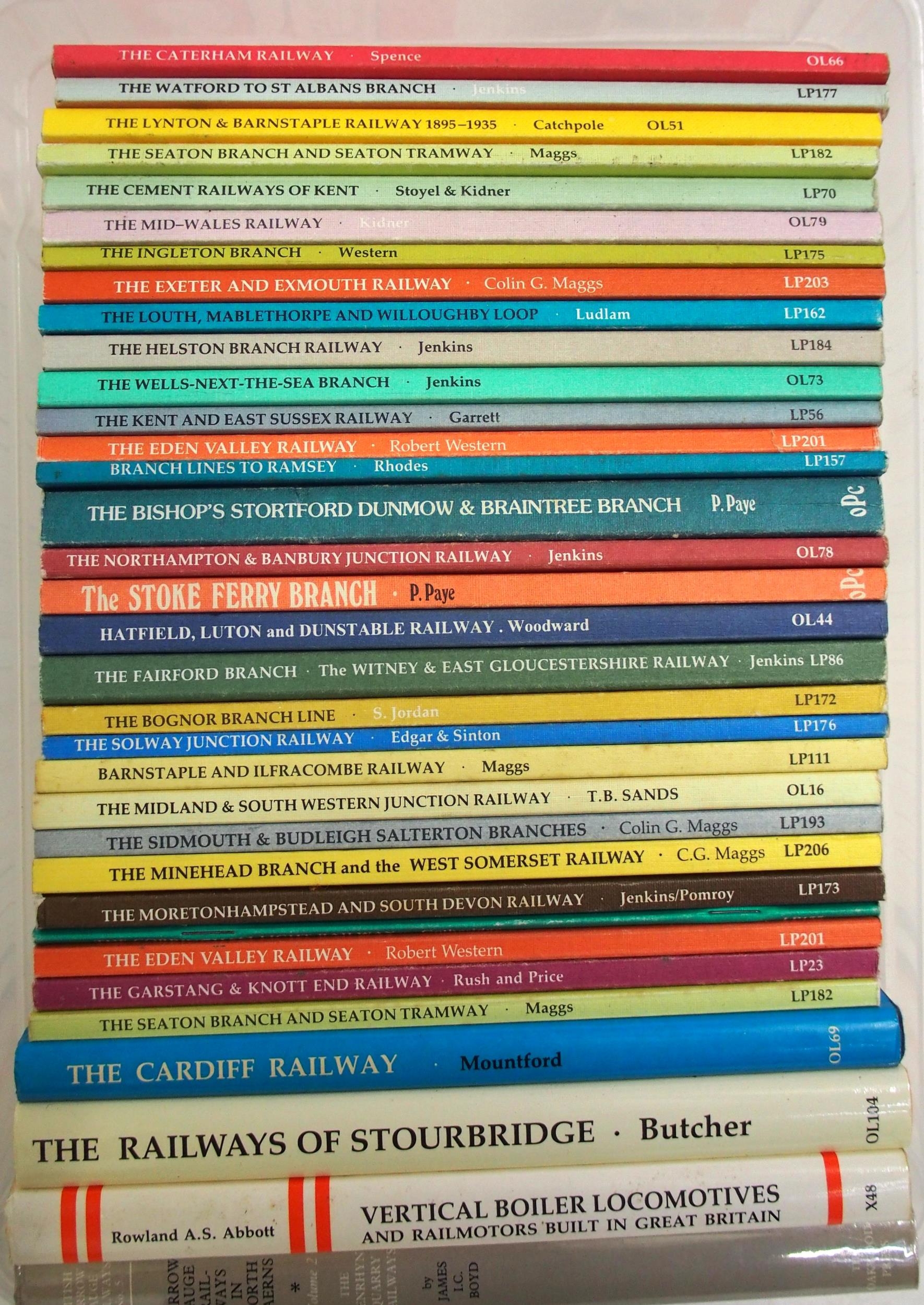 Oakwood Press railway books, 30 titles plus four hardback as per image ...