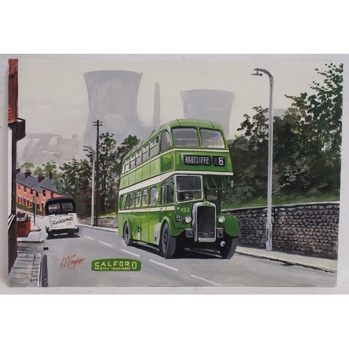 Original artwork by GS Cooper of Daimler working a Salford City ...