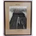 Framed & glazed B&W photo of SE&CR Cannon Street Station approach prior ...
