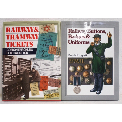 Two Hardback books "RAILWAY BUTTONS & UNIFORMS" David Froggatt Malaga ...