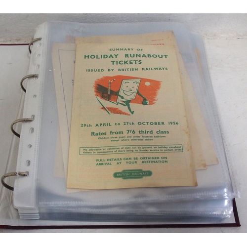 634 - Approx. 90 BR Handbills & brochures contained within stout ...