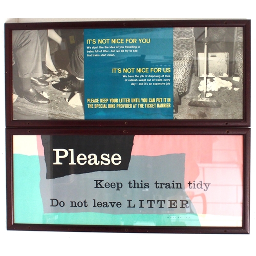 BR carriage panels both refencing "LITTER", both in good condition ...