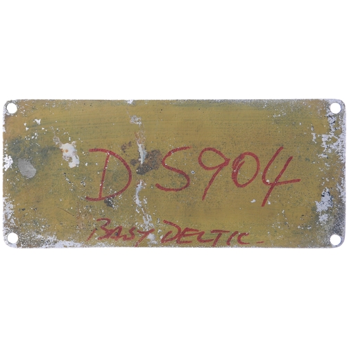 134 - A worksplate, ENGLISH ELECTRIC, 2381 / D421, 1958, from a Class 23 Baby Deltic D5904 which ...