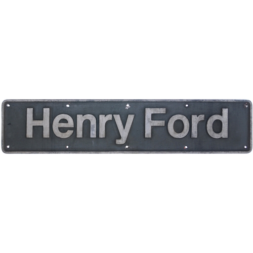 A locomotive nameplate, HENRY FORD from Brush Co-Co 479/1964 numbered ...