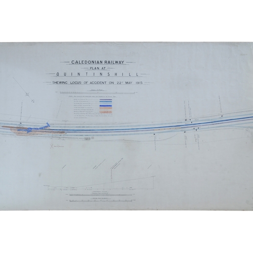 184 - A Caledonian Railway plan of QUINTINSHILL, showing locus of ...