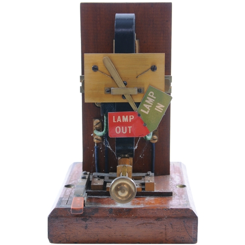 19 - A GWR signal box lamp repeater with a brass plate, FROM TIVERTON ...