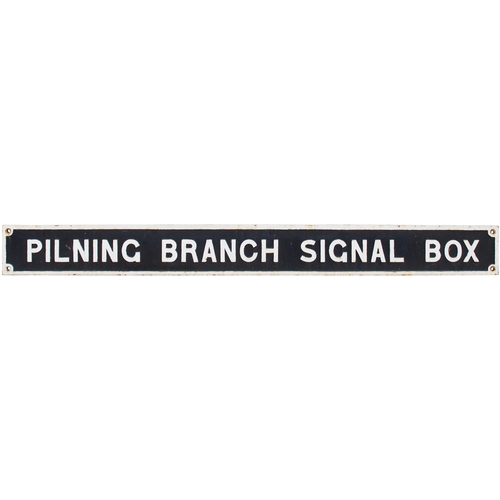 A GWR nameboard, PILNING BRANCH SIGNAL BOX, from the main line to South ...