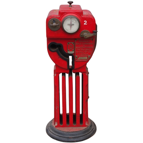 264 - A Railway Signal Company miniature staff instrument, ex ...