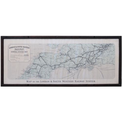 273 - An LSWR carriage map showing the general system, original frame ...