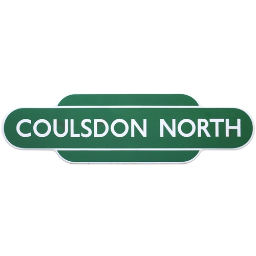 330 - A BR(S) totem sign, COULSDON NORTH, (f/f), from the Brighton Main ...