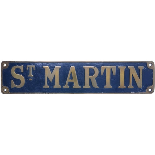 360 - A industrial nameplate ST. MARTIN, from a standard gauge 0-6-0ST ...