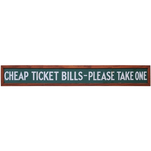 480 - A Southern Railway station sign, CHEAP TICKET BILLS, PLEASE TAKE ...