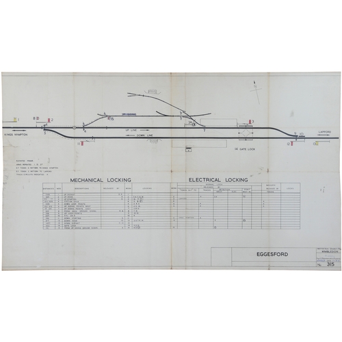 70 - A signal box diagram, EGGESFORD, 1961, from the Southern route to ...