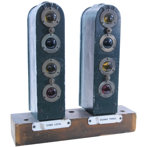 387 - A pair of early SR electrical signal indicators with a column of ...