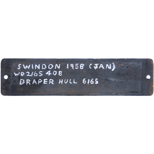 418 - A smokebox numberplate, 92185, from a 9F Class 2-10-0 built at ...