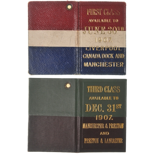 396 - Card passes - LNWR 1st Class Frederick Goodman 1907 Liverpool ...