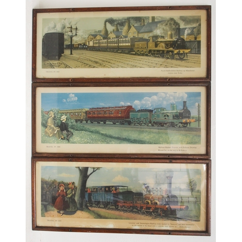 552 - Three Hamilton Ellis BR(M) framed & glazed carriage prints ...