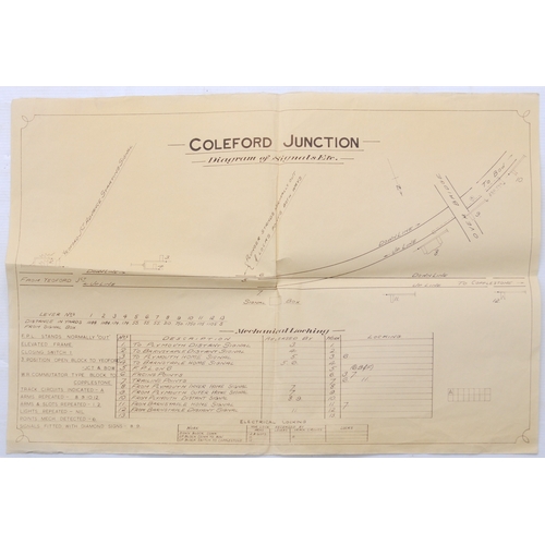 623 - Signal box diagrams (official copies) - HORROBRIDGE 1917, DINTON ...