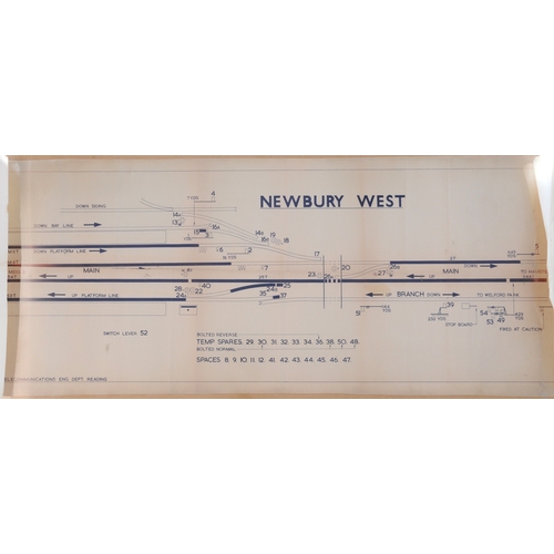 851 - Signal box diagrams, office copies, Newbury West 1965, GWR ...