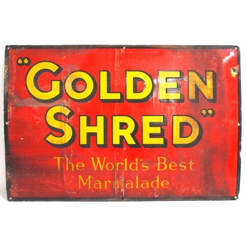 Enamel advertising sign "GOLDON SHRED THE WORLD'S BEST MARMALADE" 30"X ...