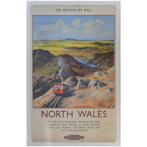 A BR(M) double royal poster, NORTH WALES, by David Cobb, a view of the ...