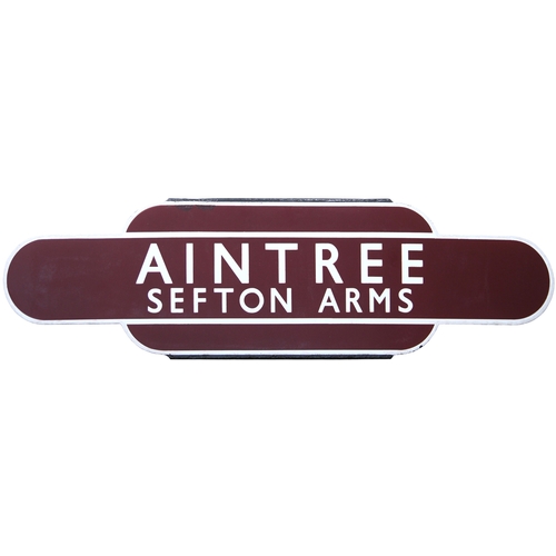 842 - A BR(M) totem sign, AINTREE SEFTON ARMS, (h/f) from the Liverpool ...