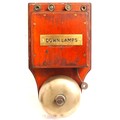 Signal box wall alarm bell brass plates "DOWN LAMPS" in very good ...
