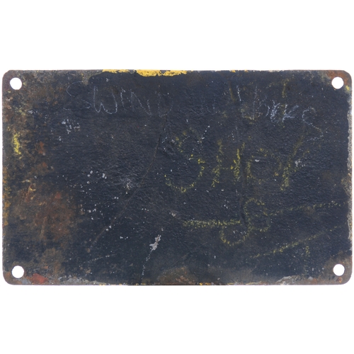 Crane plates, BR(W), (a) Ex trolley jack, Swindon Works, brass, 7½"x4¼ ...