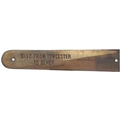 A Midland Railway signal lever plate, DISC FROM TOWCESTER TO OLNEY ...