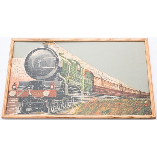GWR jigsaw puzzles, (a) Freight Train, (b) Speed. Complete and loose ...