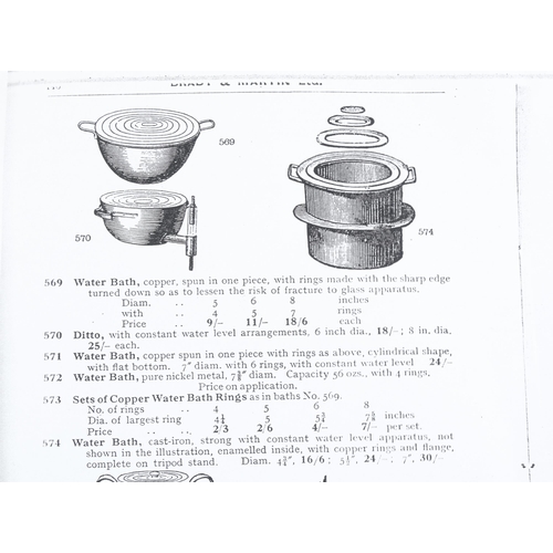 An early copper water bath with set of rings to take different crucible ...