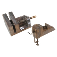 Five corner cramps , hold fast and two cramp heads G