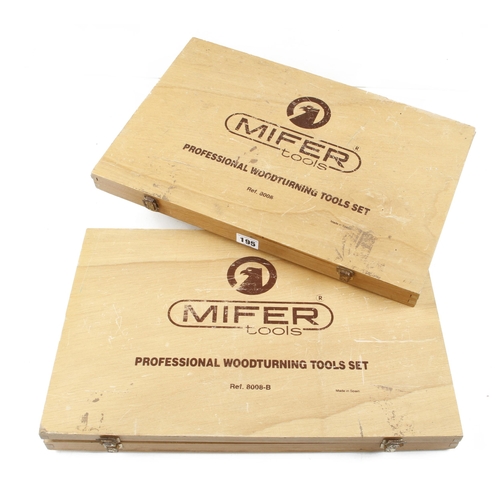A set of 8 MIFER turning tools in orig box, 4 others by MIFER and 6 by ...