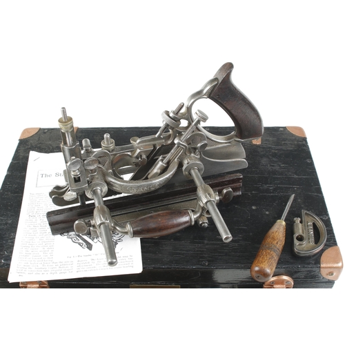 A STANLEY No 55 combination plane complete with 4 boxes of cutters in ...