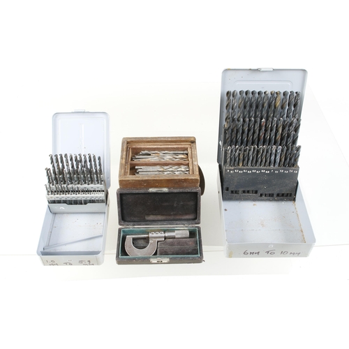 Two sets of PRESTO HSS drill bits and quantity of engineering tools G