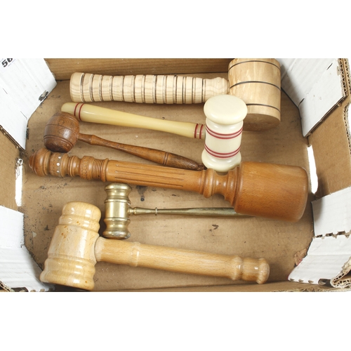 Two brass mallets and 9 others G+