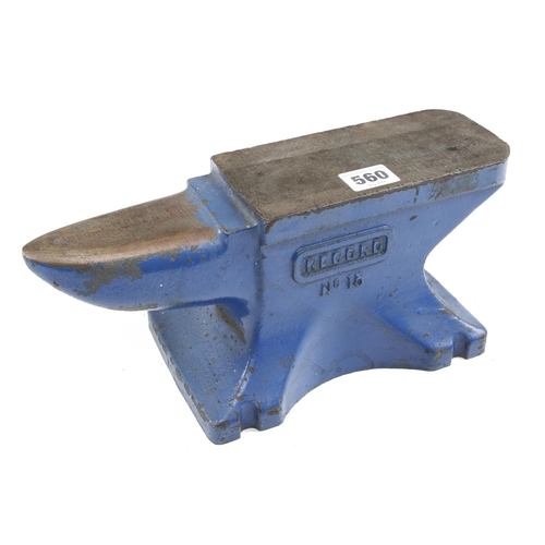 A little used RECORD No 15 anvil 12" x 3" G+