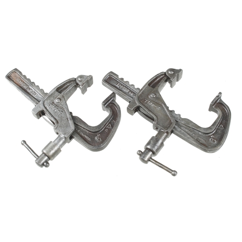 A pair of CARVER 6" welding clamps G+